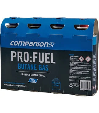 Pro:Fuel Butane Gas Canister 220g 4 Pack – Gawler Fishing and Outdoors